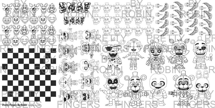 62 - FNAF Checker board – Pretty Fingers By Robin