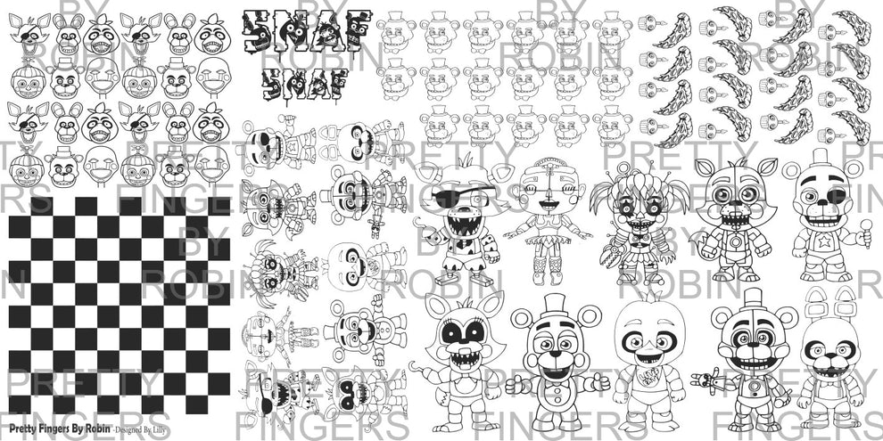 62 - FNAF Checker board – Pretty Fingers By Robin